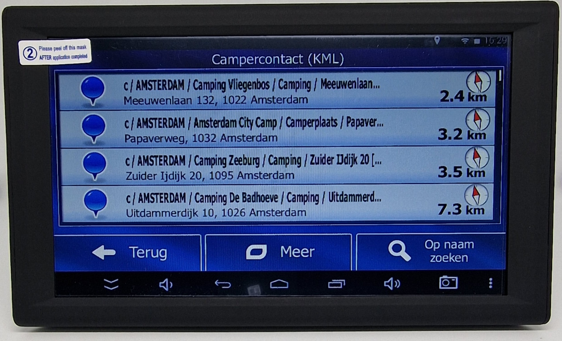 9' inch Android Dashcam GPS Camper, Caravan Navigatie Tablet met Live ...